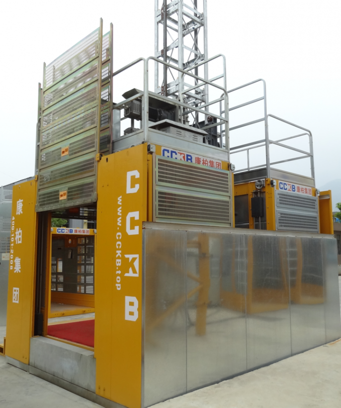 Modularized 3 Door Man And Material Rack Pinion Elevator