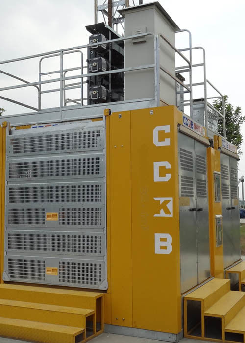 Q345B Steel Plate Building Hoist Lift , Modular Hoist For Building ...